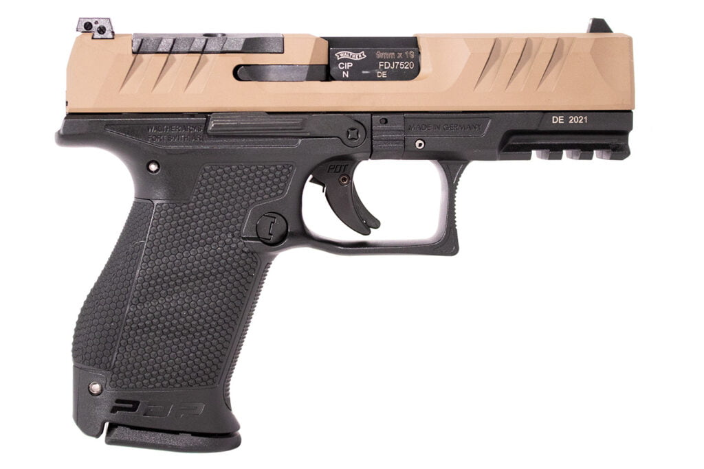 Walther PDP Compact 9mm Optic Ready Pistol with FDE Slide and 4 Inch ...