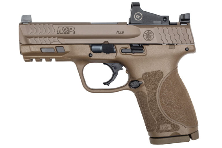 Smith & Wesson M&P9 M2.0 Compact 9mm FDE Pistol with Crimson Trace Red ...